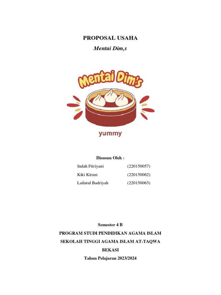 Proposal Kewirausahaan Kel 6 Pai 4 B | PDF | Griya & Taman