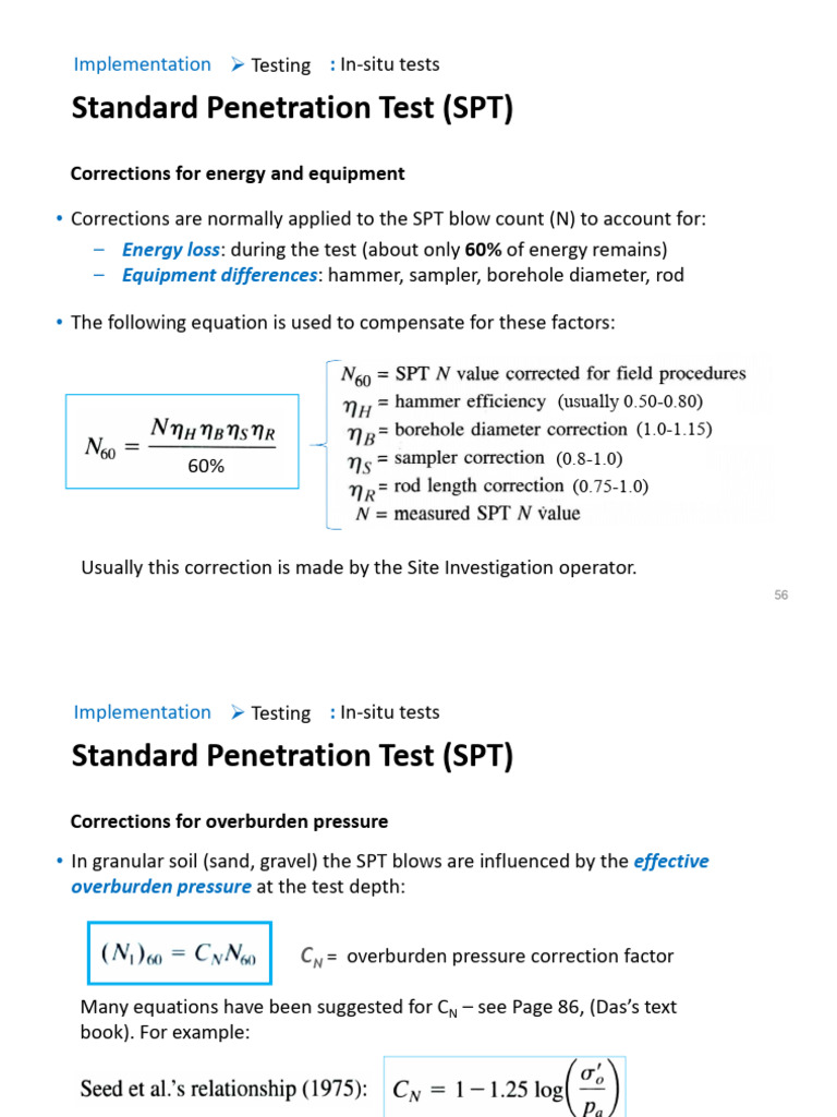 SPT Corrections and Soil Properties Analysis | PDF | Civil Engineering ...