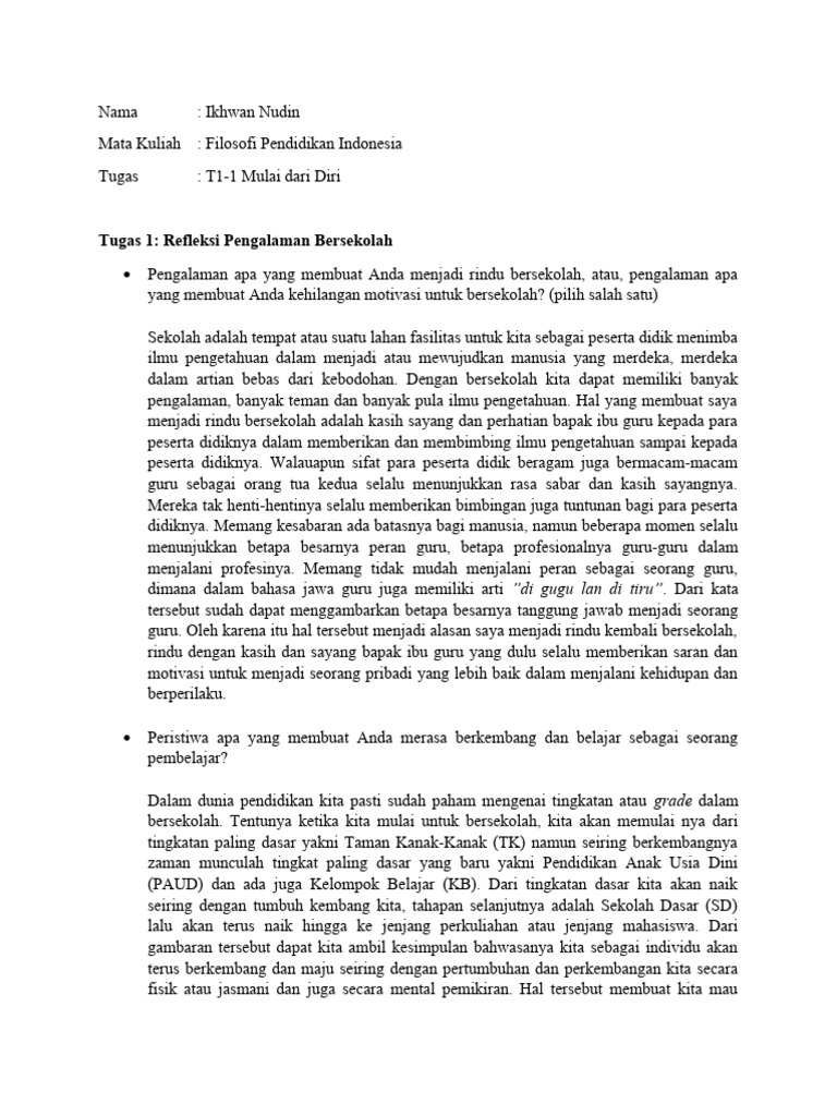 Ikhwan Nudin - Topik1 - Mulai Dari Diri | PDF