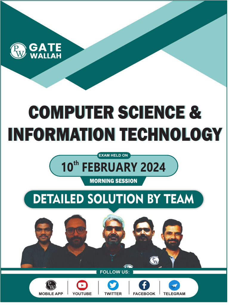 Computer Science Exam Solutions 2024 | PDF | Formalism (Deductive) | Parsing
