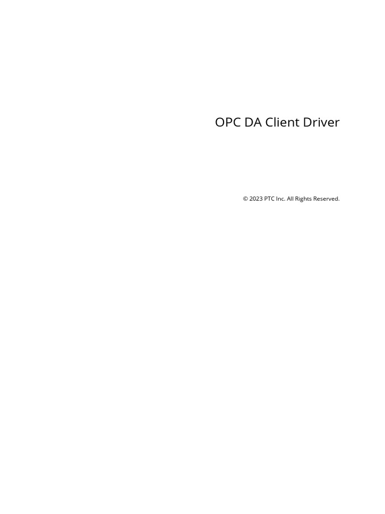 Opc Da Client Manual | PDF | Server (Computing) | World Wide Web