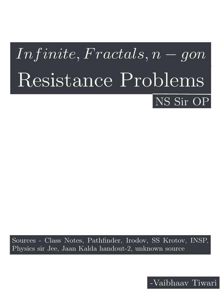 Resistance Problems | PDF