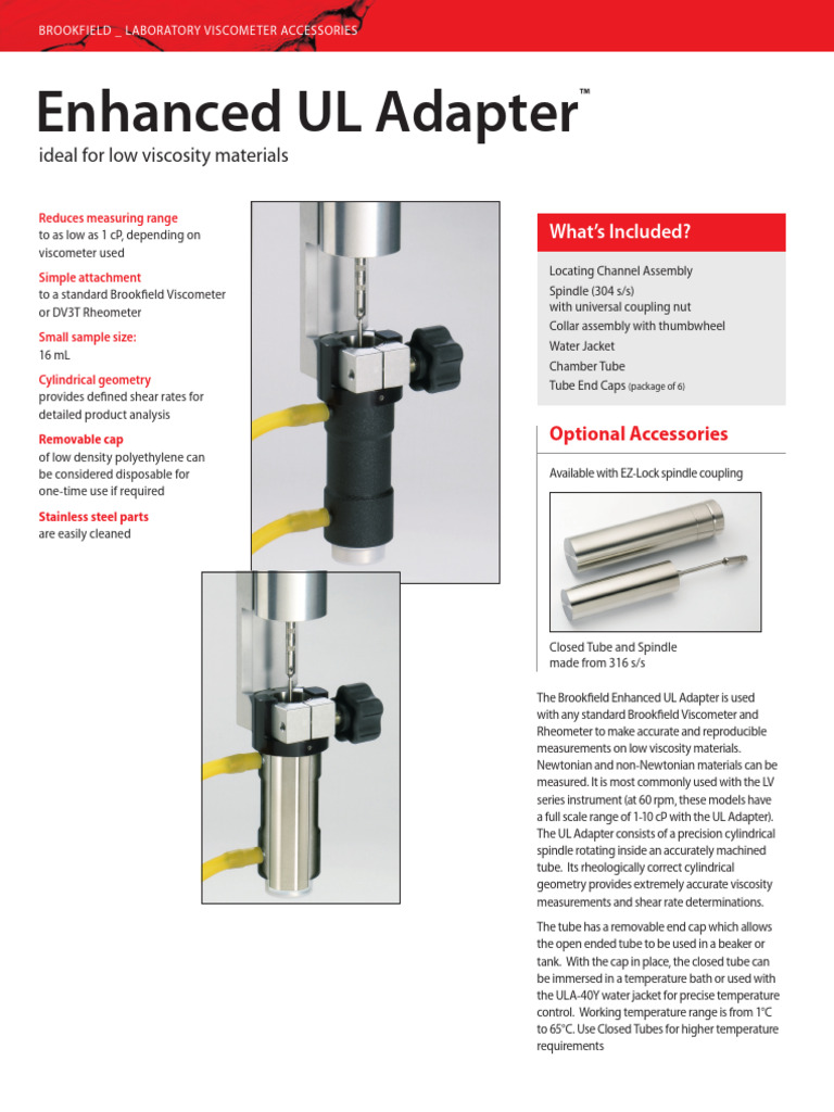 ul adapter | PDF | Viscosity | Liquids