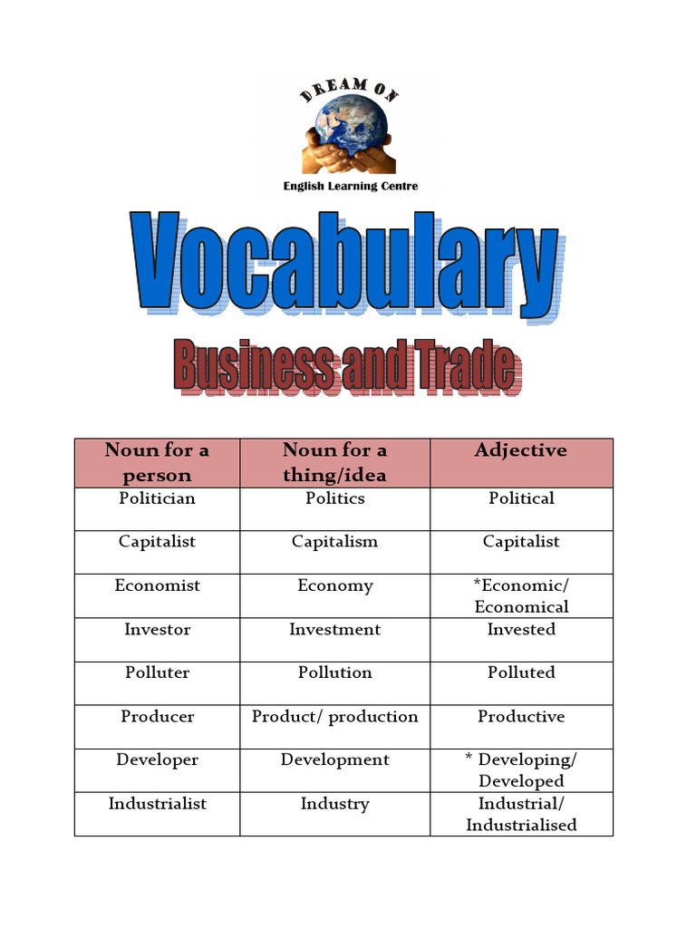 2 - Upper Intermediate - Vocabulary - Week 1 | PDF | Capitalism | Economics