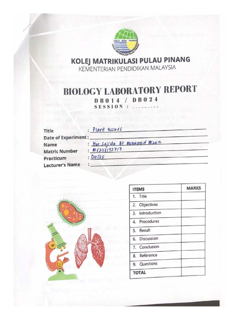 Lab Report Exp 3 Bio | PDF