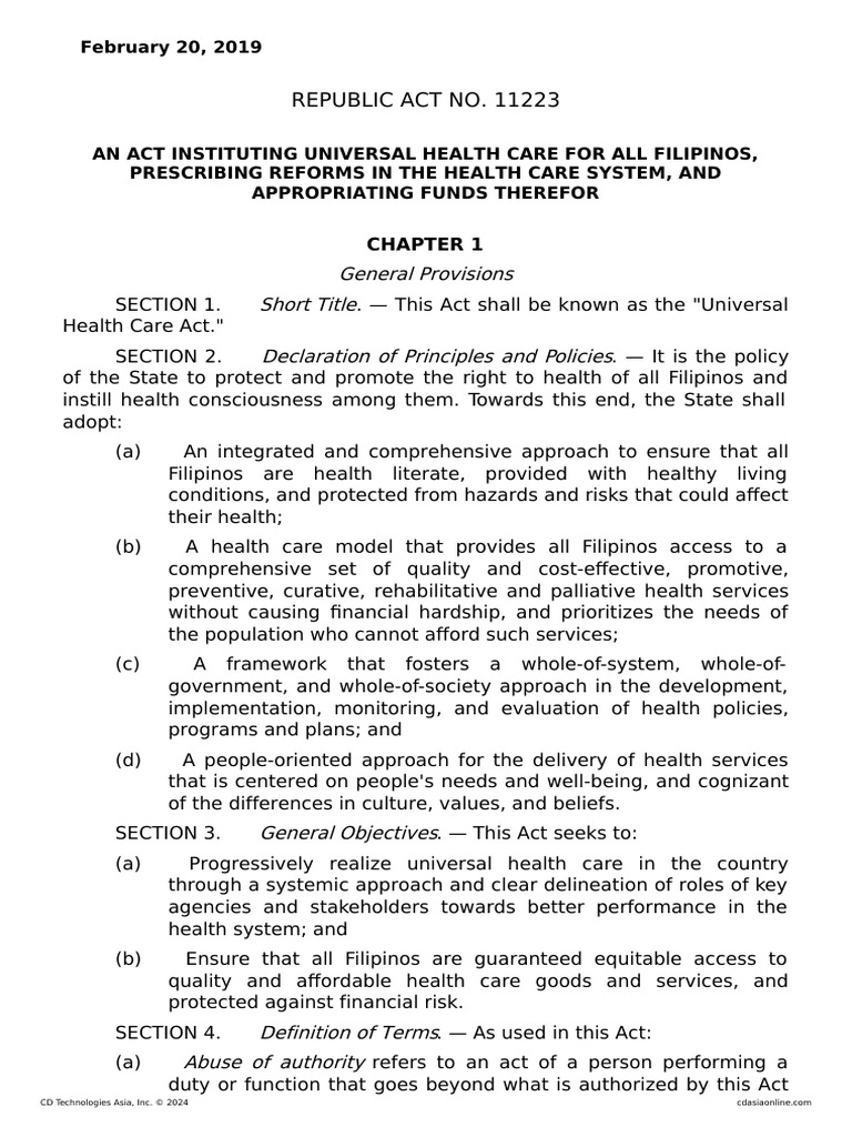 Universal Healthcare Act | PDF | Health Care | Health System