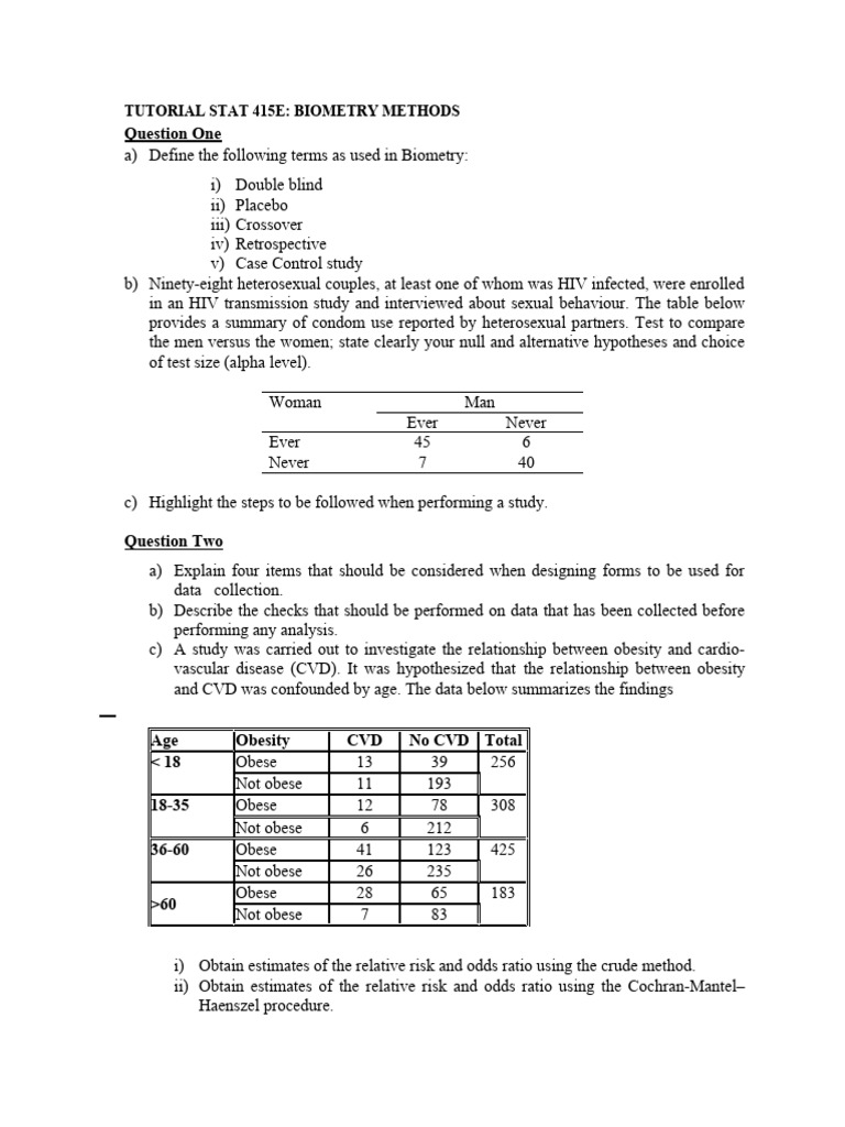 Tutorial Stat 415e | PDF | Odds Ratio | Cardiovascular Diseases
