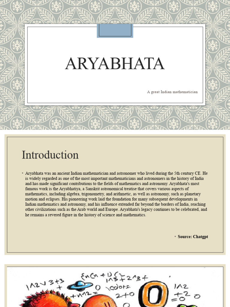 Aryabhata | PDF | Trigonometry | Mathematics