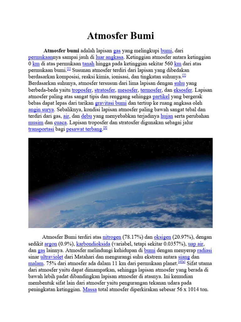 Atmosfer Bumi | PDF | Sains & Matematika | Dewasa Muda
