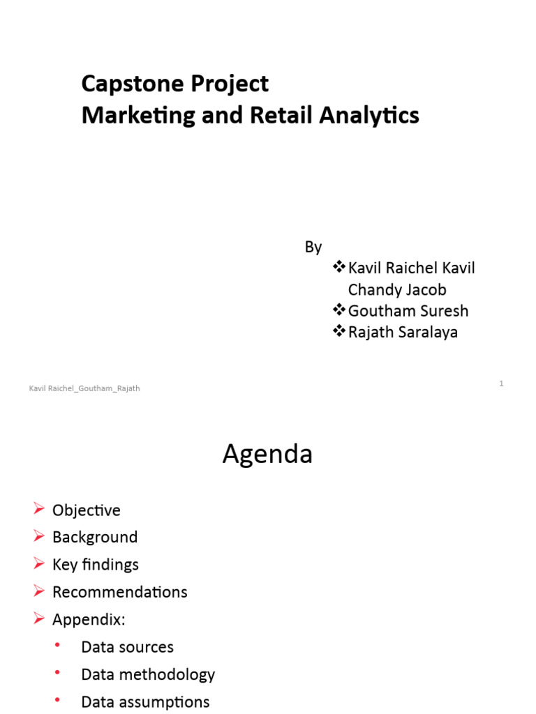 Marketing And Retail Analytics Capstone Project Pdf Analytics