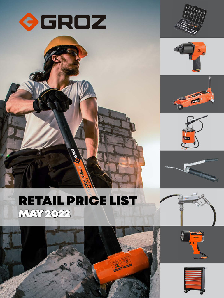 Groz 20 Ton Hydraulic Bottle Jack Lifting Range 240 450 MM Capacity 20 ...