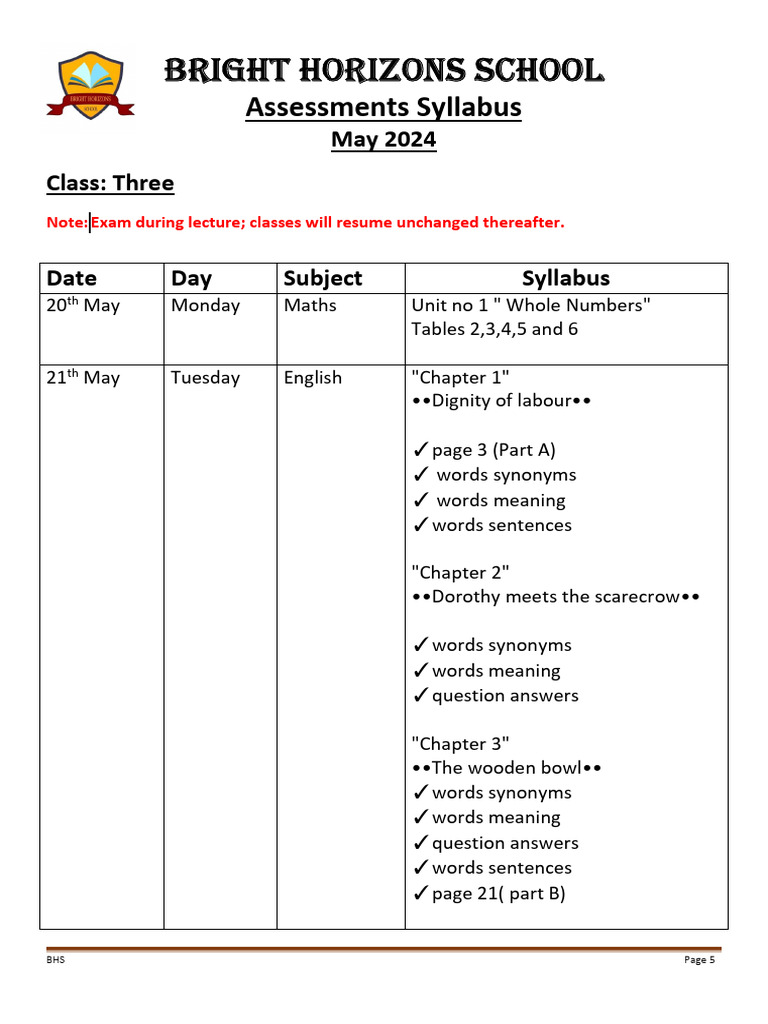 Grade Three (May Assessment) | PDF | Linguistics