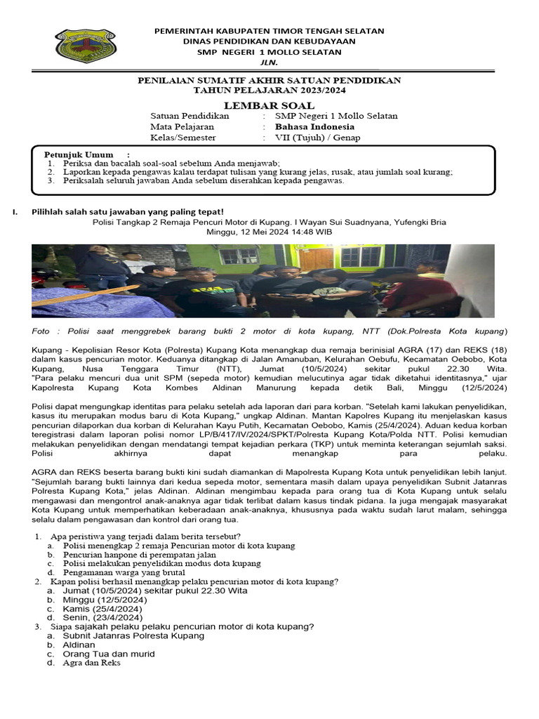 Bindo Kelas 7 Sem 2 | PDF