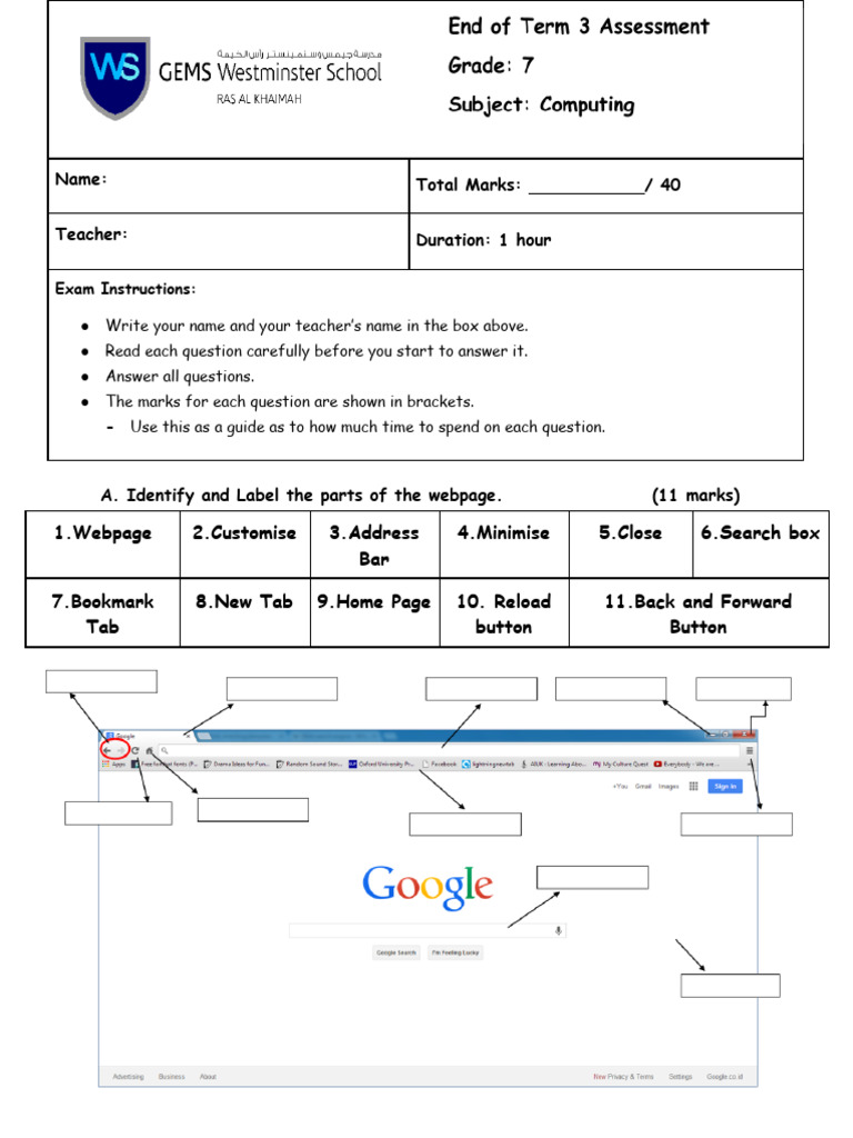 EOT3 - SOD - Grade 7 QP | PDF | Digital Marketing | Advertising