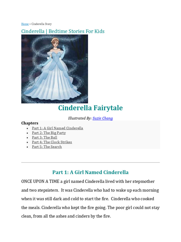 Cinderella Fairytale: Cinderella - Bedtime Stories For Kids | PDF ...