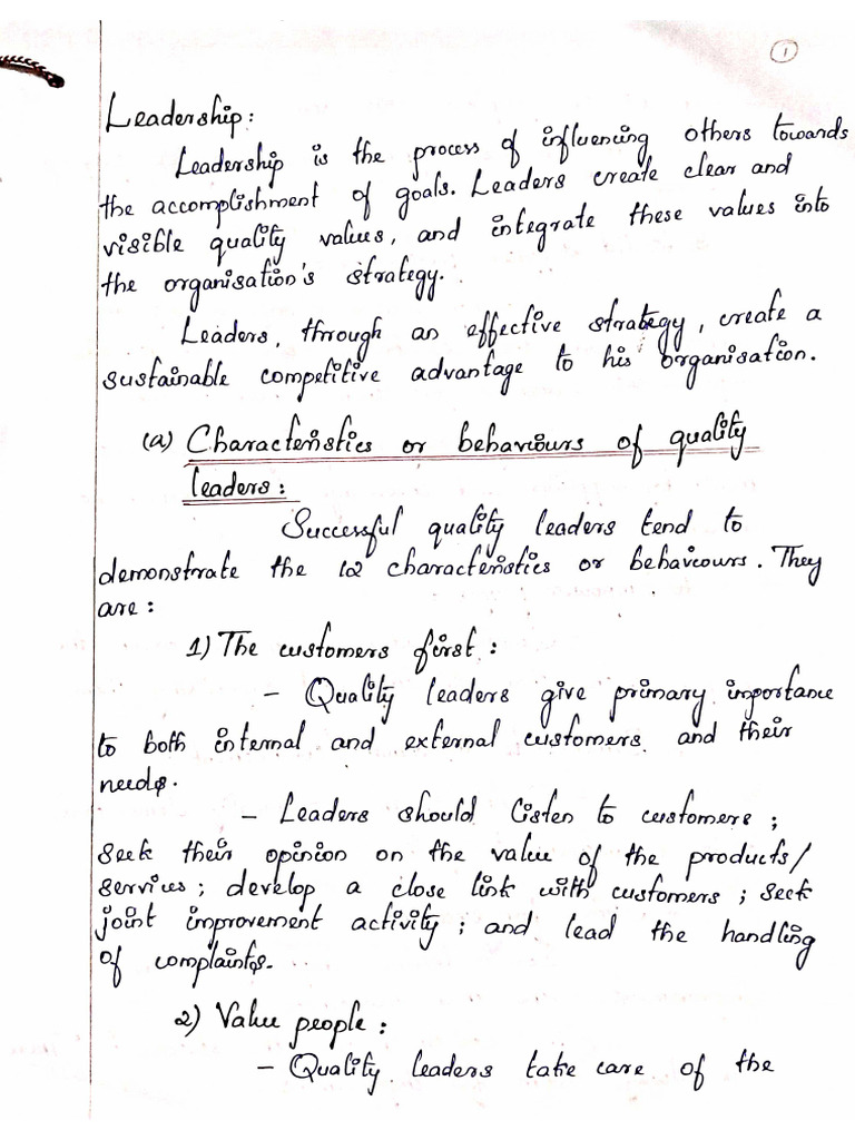 TQM Unit 2 Notes | PDF