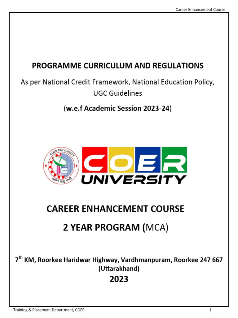 MCA Career Enhancement Program | PDF | Queue (Abstract Data Type ...