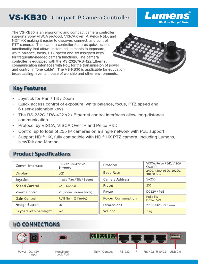 VS KB30 | PDF | Camera | Hdmi