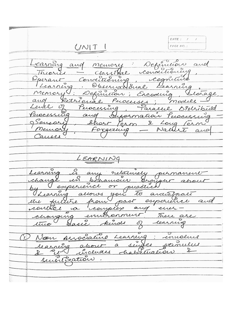 Unit-1 Classical Conditioning | PDF