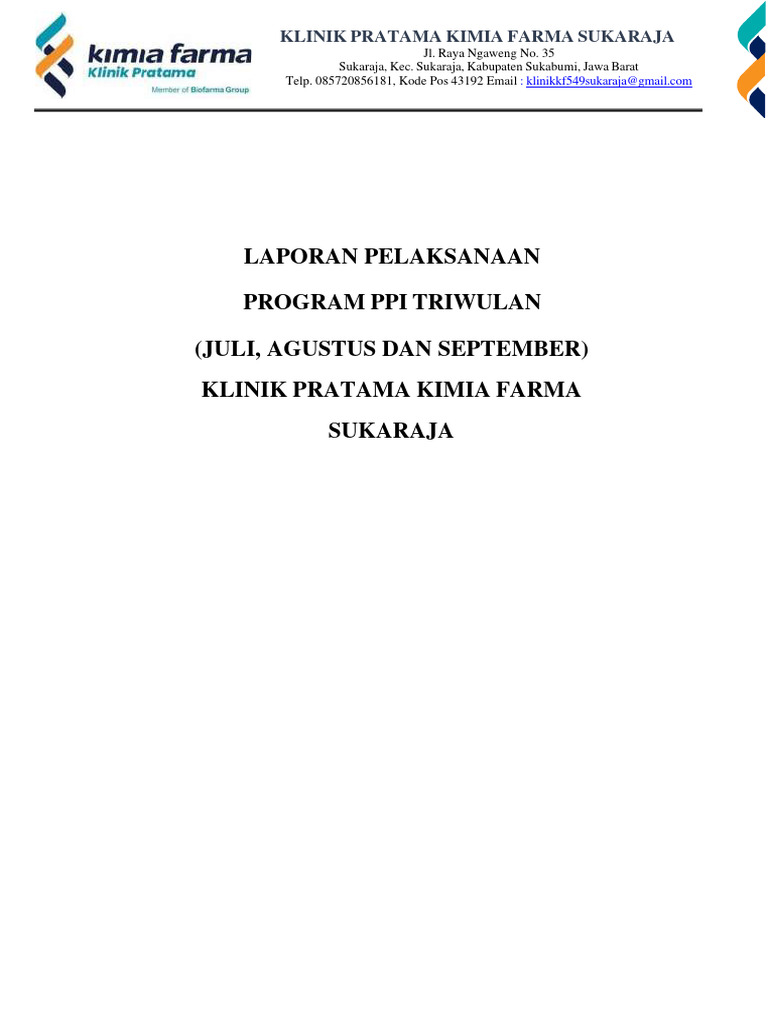 LAPORAN PELAKSANAAN PPI TRIWULAN (JULI, AGUSTUS Dan SEPTEMBER) | PDF