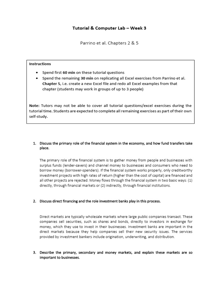 Acst6003 Week3 Tutorial Computer Lab Solutions | PDF | Financial Markets | Securities (Finance)