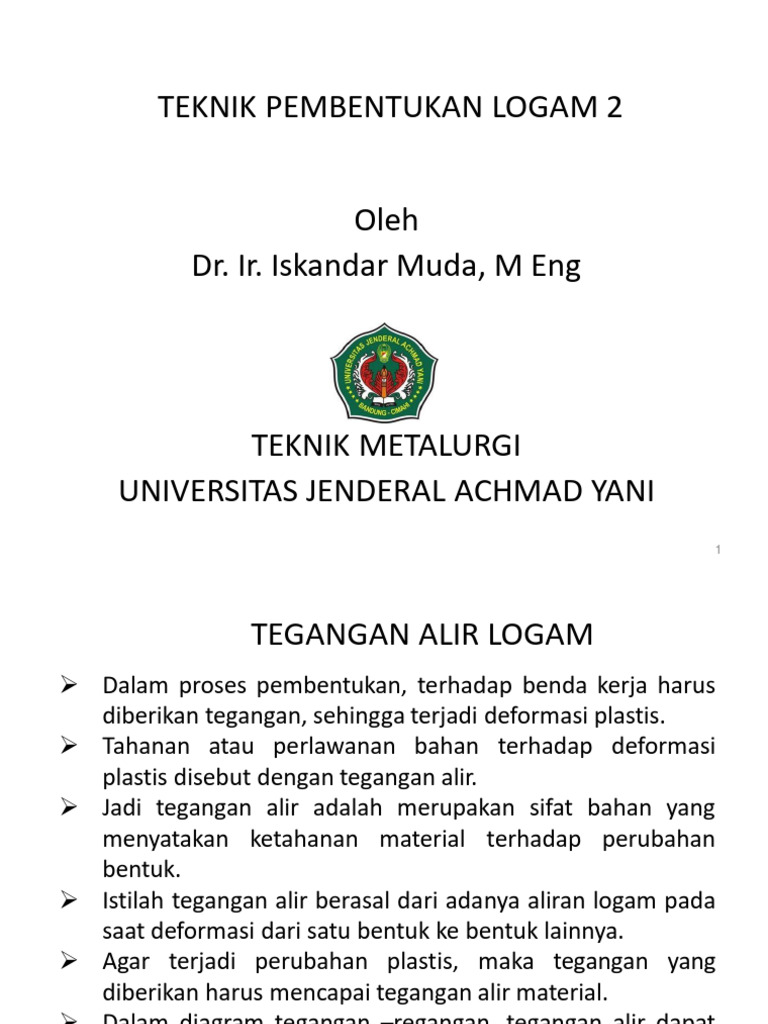Teknik Pembentukan Logam 2 Pdf