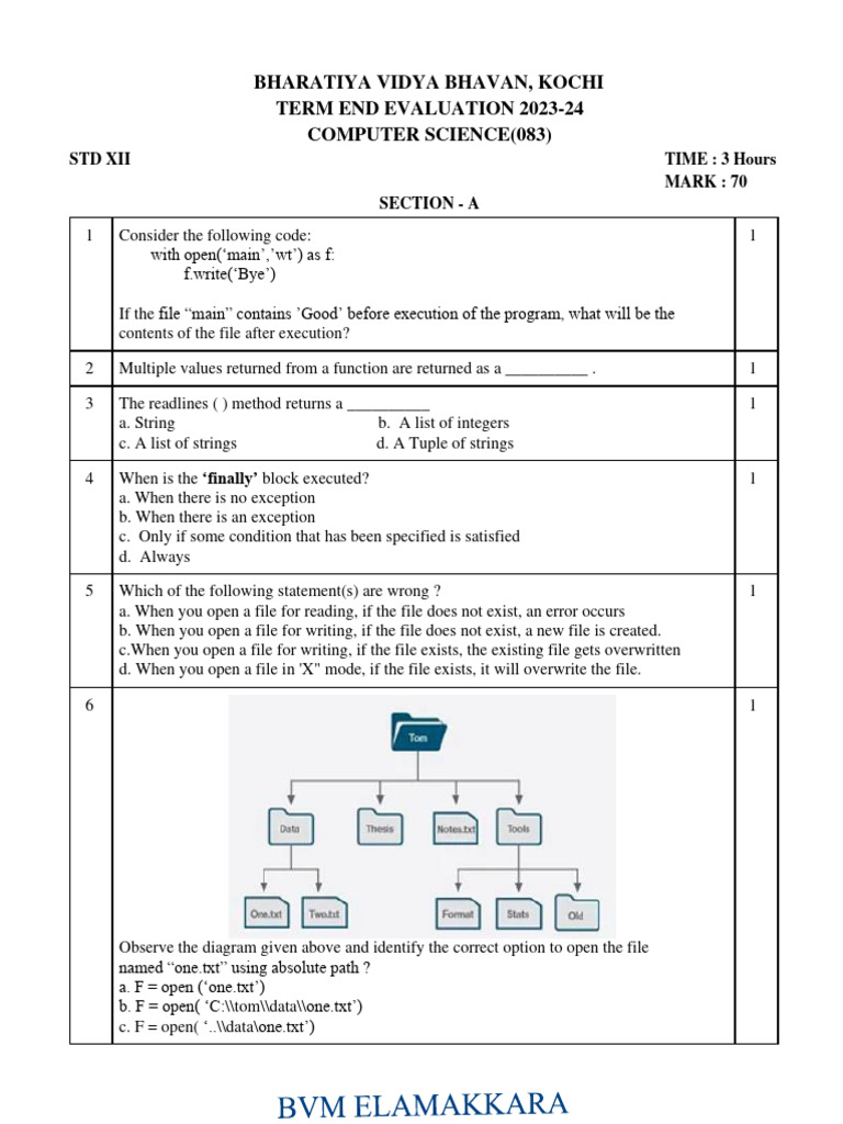 BVM CS 2324 3papers | PDF | Control Flow | Computer Network