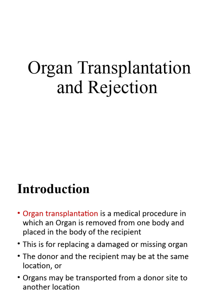 Organ (Transplant & Rejection) | PDF | Transplant Rejection | Organ ...