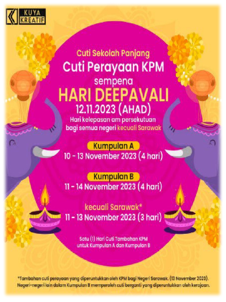 Cuti Deepavali 2023 | PDF