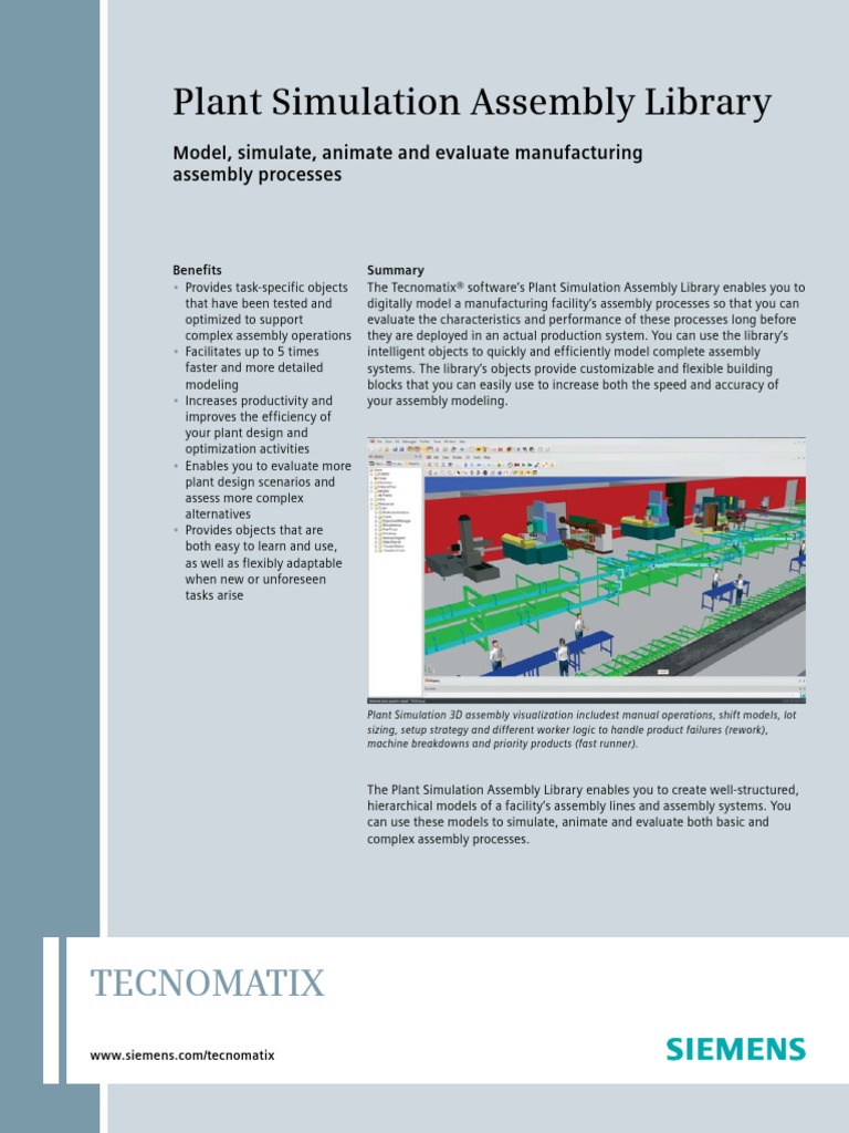 Siemens-Tecnomatix-Plant-Simulation-Assembly-9729_tcm1023-4961 | PDF | Simulation | Computing
