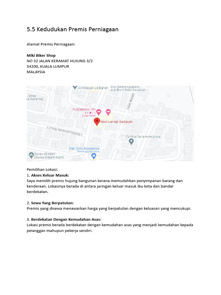 Kedudukan Premis Perniagaan | PDF | Bisnis