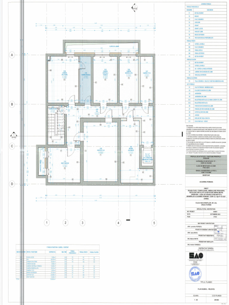 Plan Subsol Releveu - AR-003 | PDF