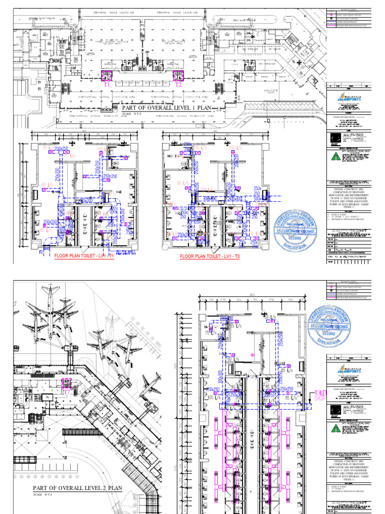 Part of Overall Level 1 Plan: Floor Plan Toilet - Lv1 - T1 Floor Plan Toilet - Lv1 - T3 | PDF
