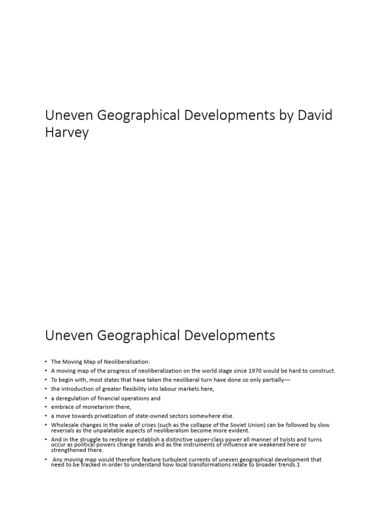 Uneven Geographical Development | PDF | Neoliberalism | International ...