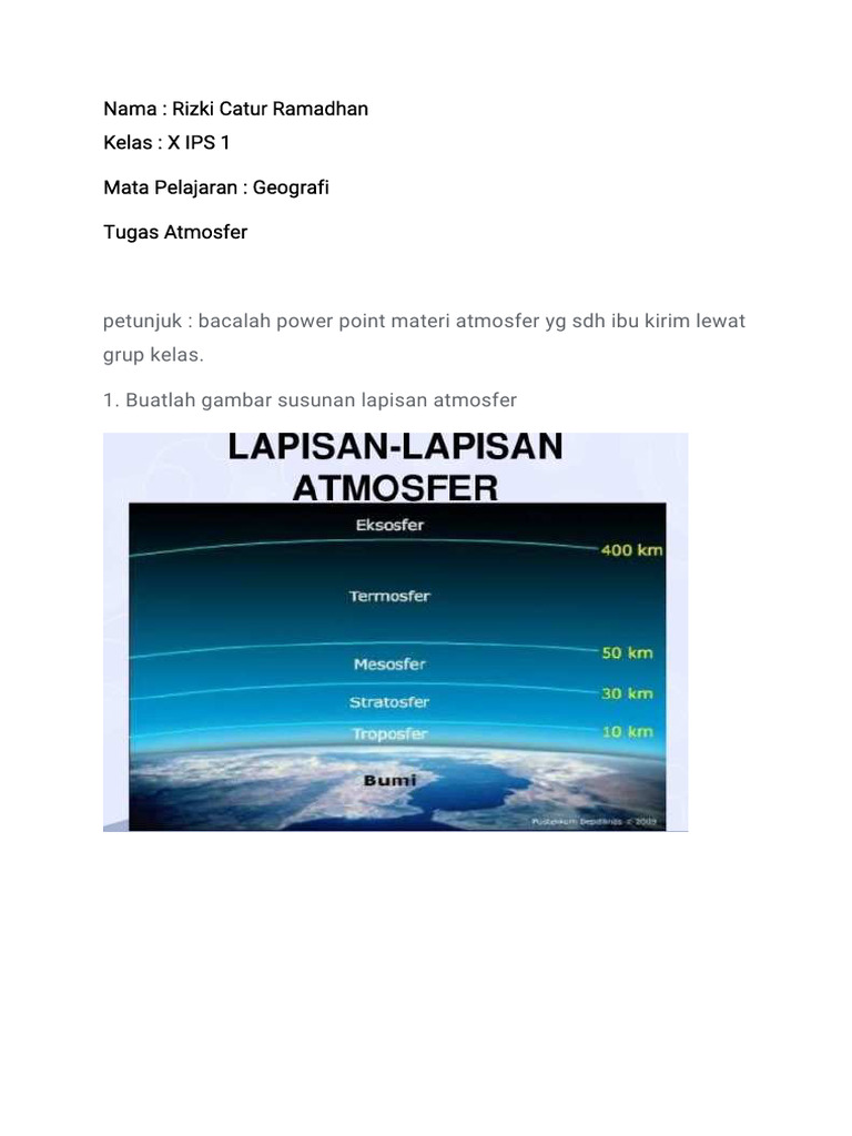 Tugas Geografi Atmosfer | PDF