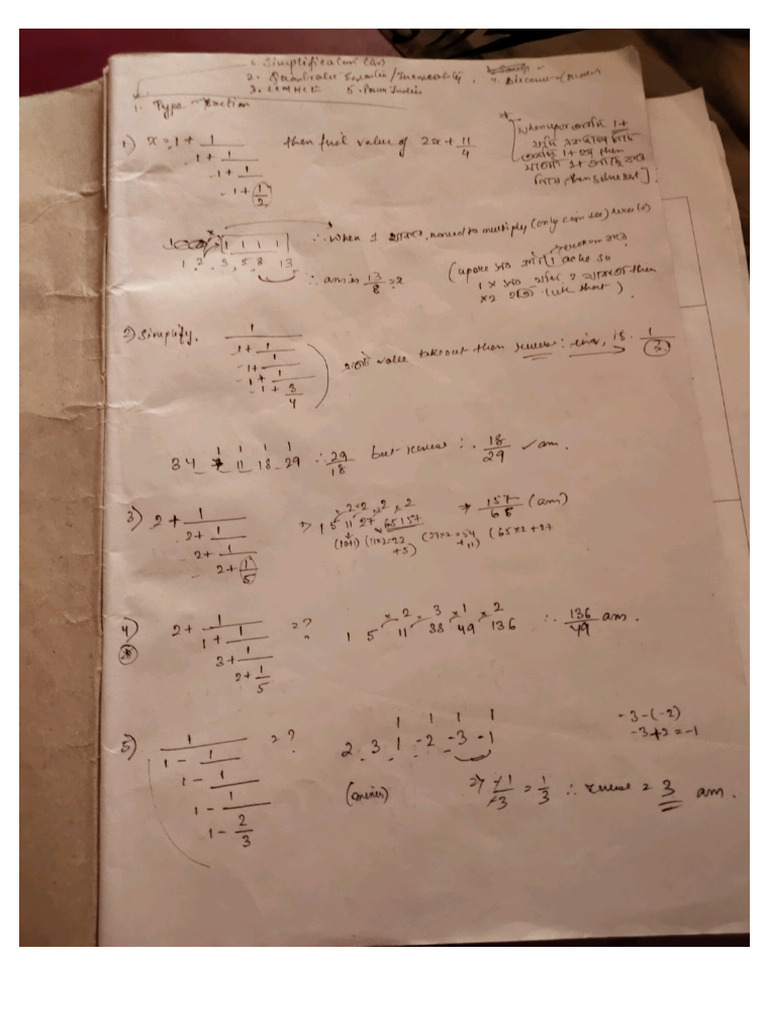 Simplification Handwritten Notes | PDF