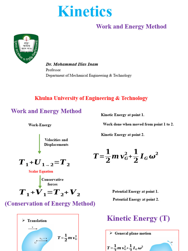 Kinetics_Work and Energy Method | PDF | Metrology | Classical Mechanics
