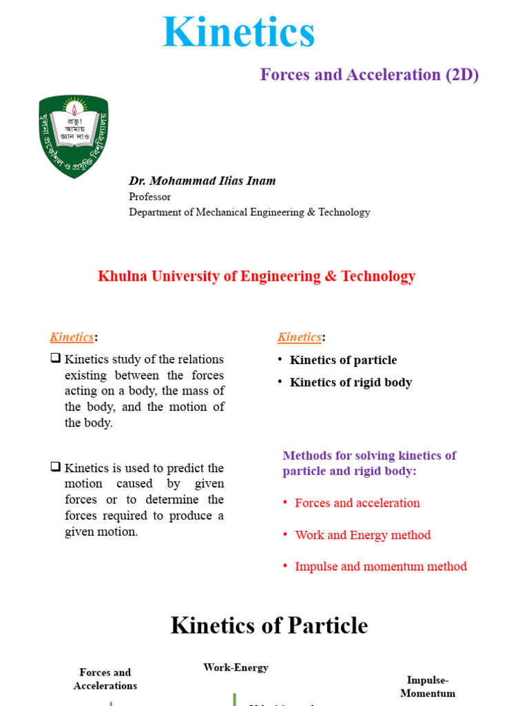 Kinetics Forces Acceleration | PDF | Classical Mechanics | Force