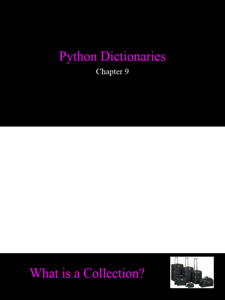 Chap9 Python-Dictionaries | PDF | Software Engineering | Computing