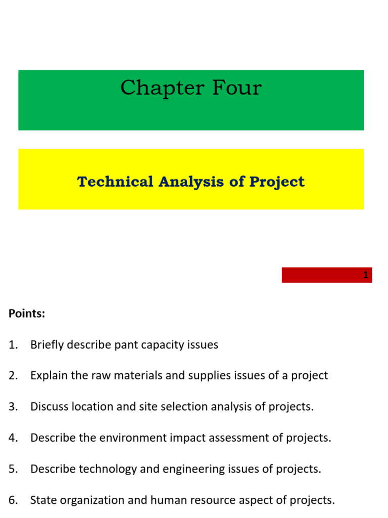 Chapter 4 Technical Analysis of Project | PDF | Environmental Impact ...