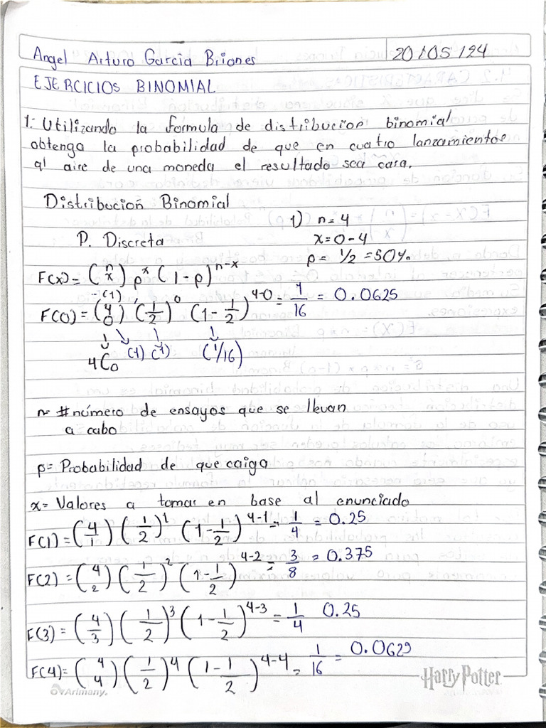 Ejercicios Binomial | PDF