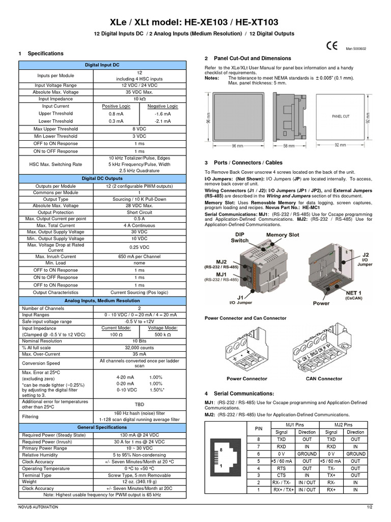 XLe/XLt HE-XE103/HE-XT103 Manual | PDF | Fuse (Electrical ...