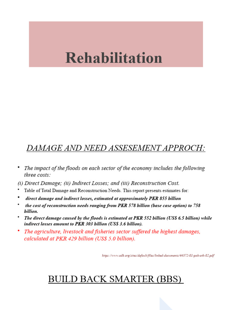 Rehabilitation | PDF | Depreciation | Flood