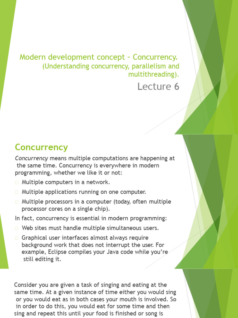 Lec6 - Modern Development Concept - Concurrency | PDF | Process (Computing) | Concurrent Computing