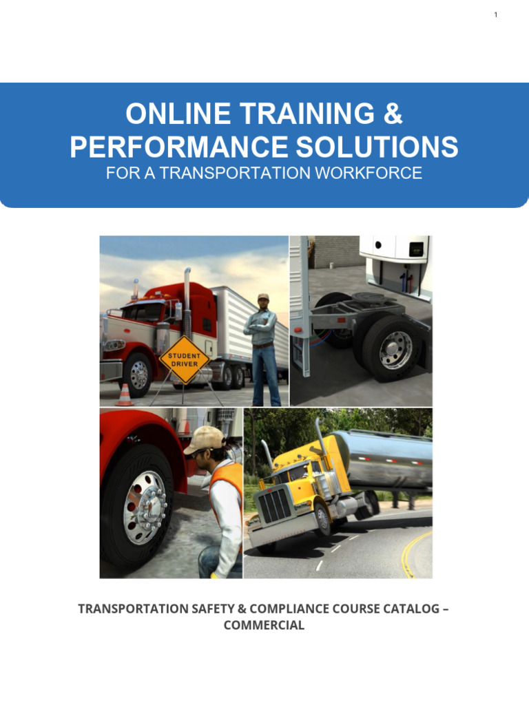 Transportation Safety Course Catalog | PDF | Dangerous Goods | Traffic ...