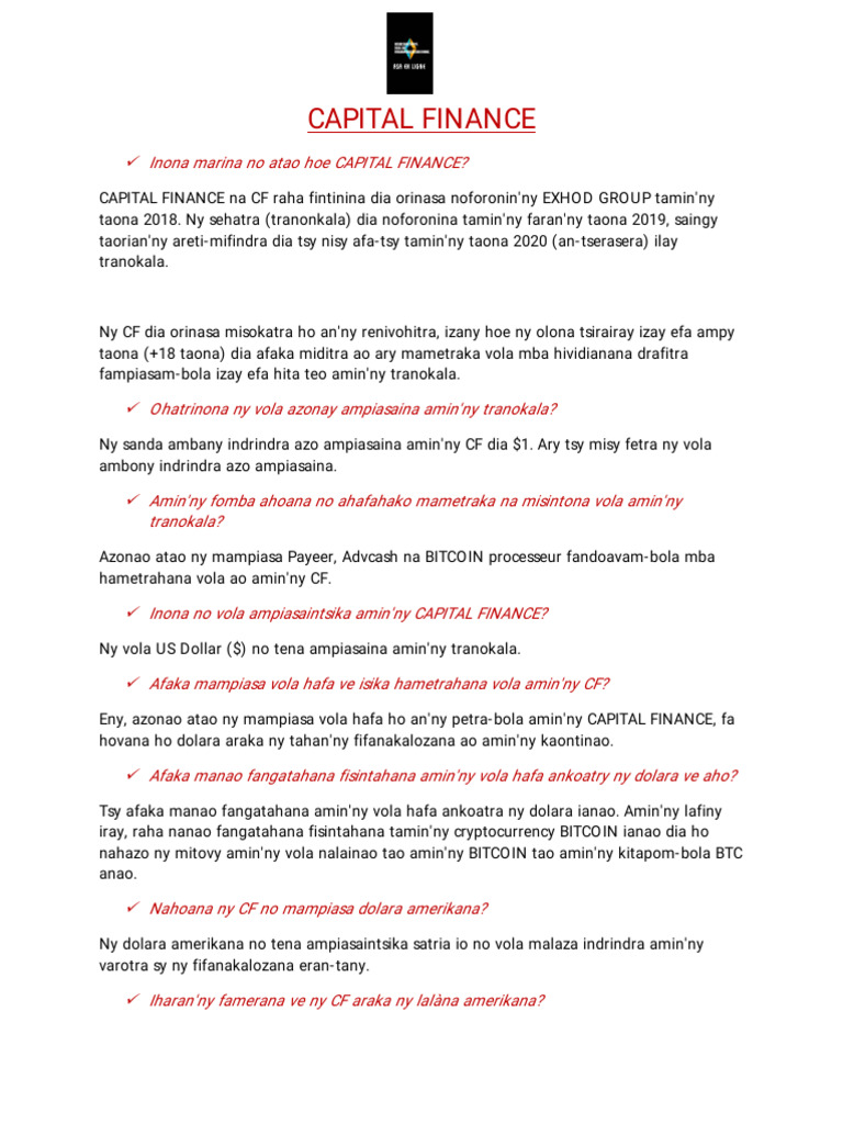 Capital Finance 3 | PDF