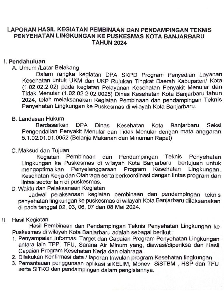 Laporan Pembinaan Dan Pendampingan Teknis Mei | PDF