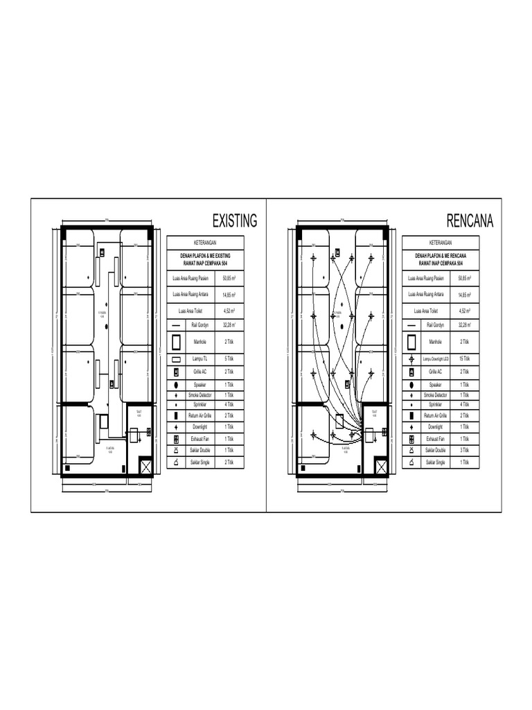 Denah Rencana Rail Gordyn dan Lampu 504 | PDF