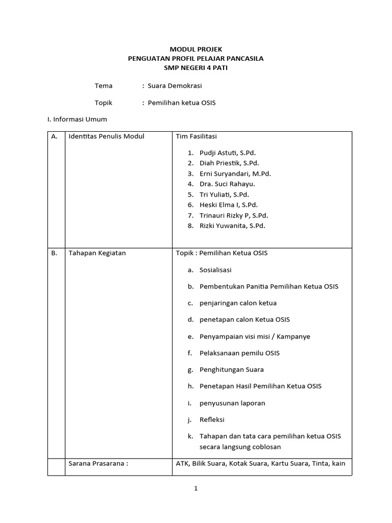 Modul P5 Tema 1 Fixed | PDF