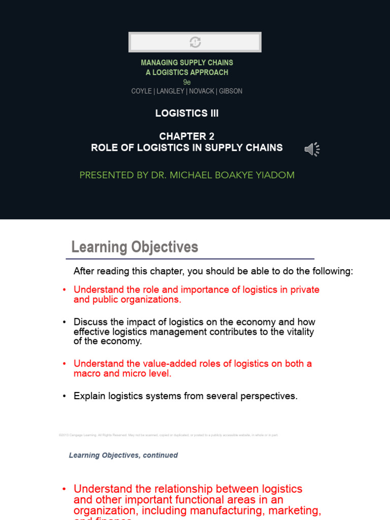 Chapter 2 Logistics 3 | PDF | Logistics | Supply Chain Management